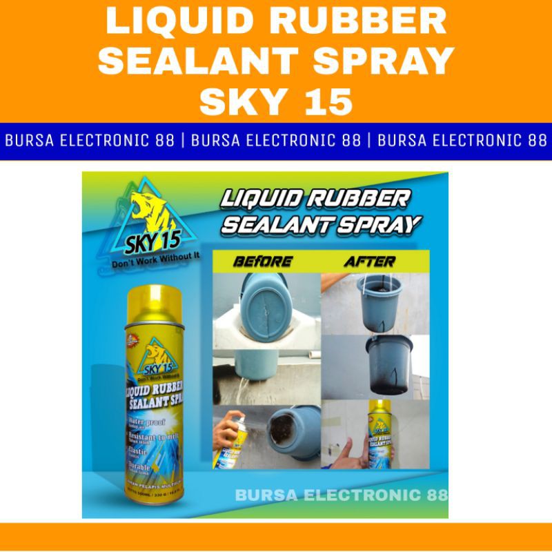 Jual liquid rubber sealant spray pelapis anti bocor sky 15 500ml | Shopee Indonesia