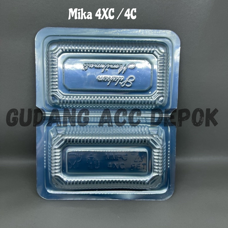 Jual MIKA PLASTIK MIKA 4 BENING 4XC TEMPAT KUE MAKANAN NASI PUDING BOLU ...