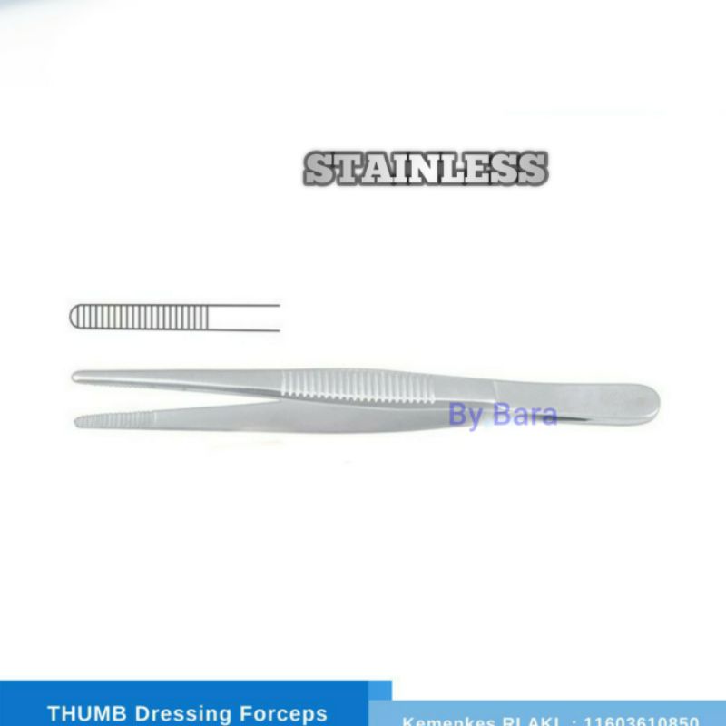 Jual Pinset Anatomi 14 cm / Pinset Anatomis / Thumb Dressing Forcep | Shopee Indonesia