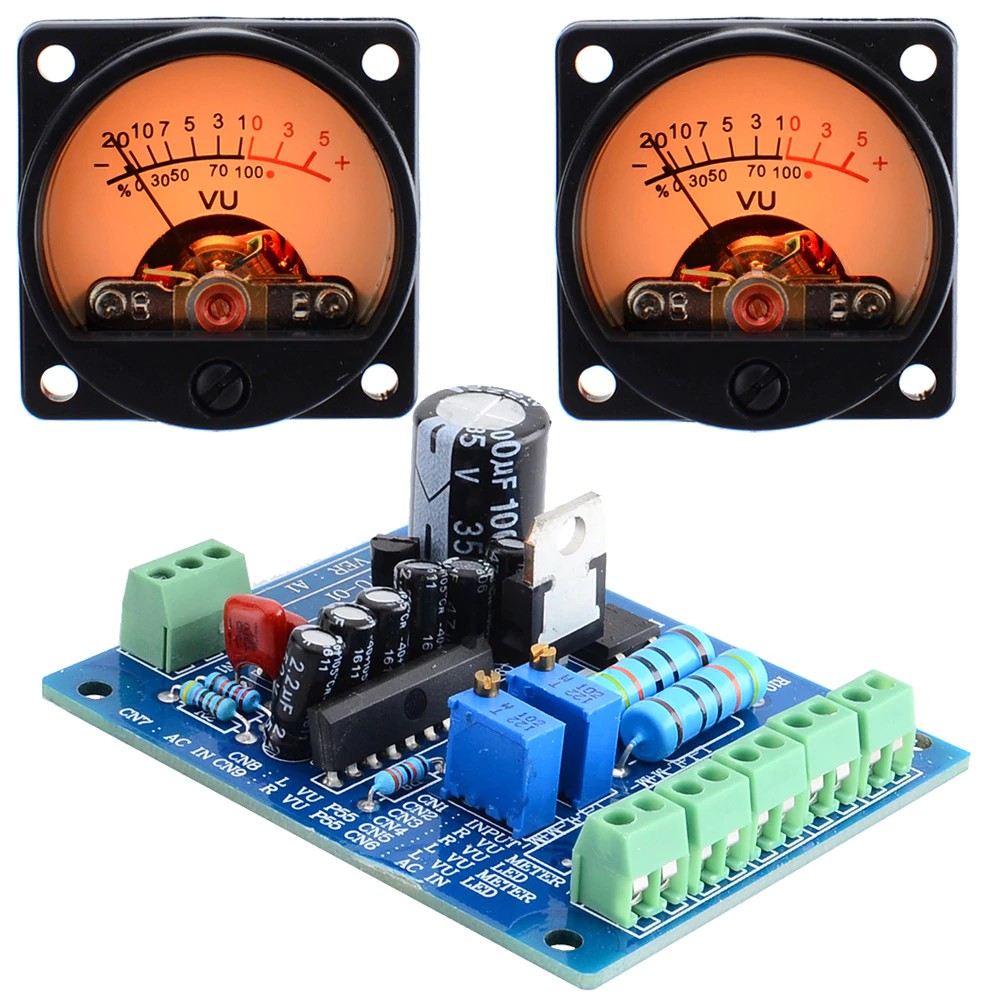 Jual Audio New 2pcs 9V Analog VU Meter 500UA with Warm Back Light ...