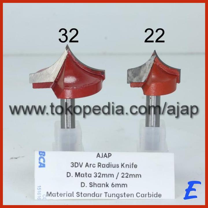 Jual Mata router 3DV Arc Radius Standar Wood working 3D CNC V Groove ...