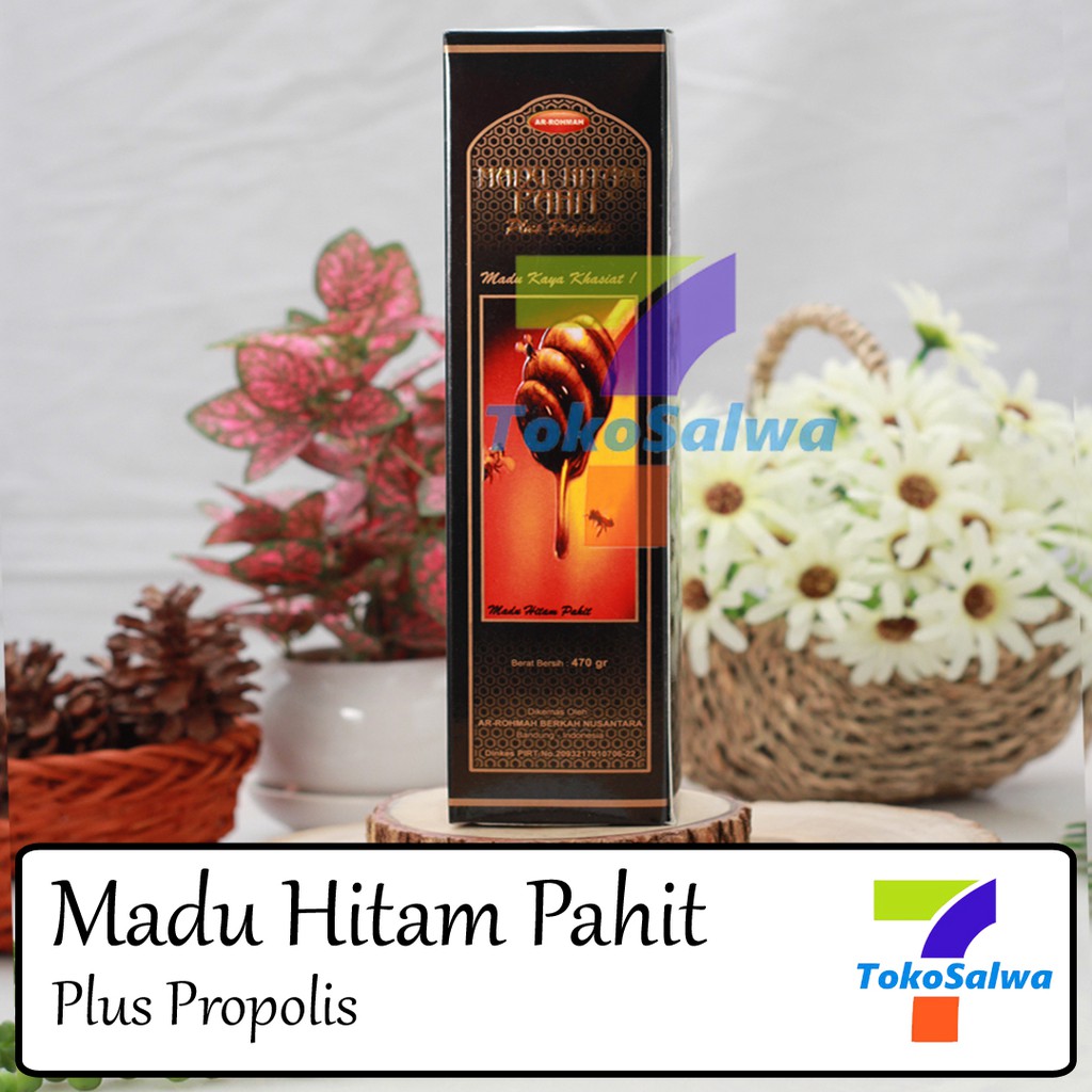 Jual Madu Hitam Pahit Plus Propolis Ratu Lebah 460gram | Madu hitam ...