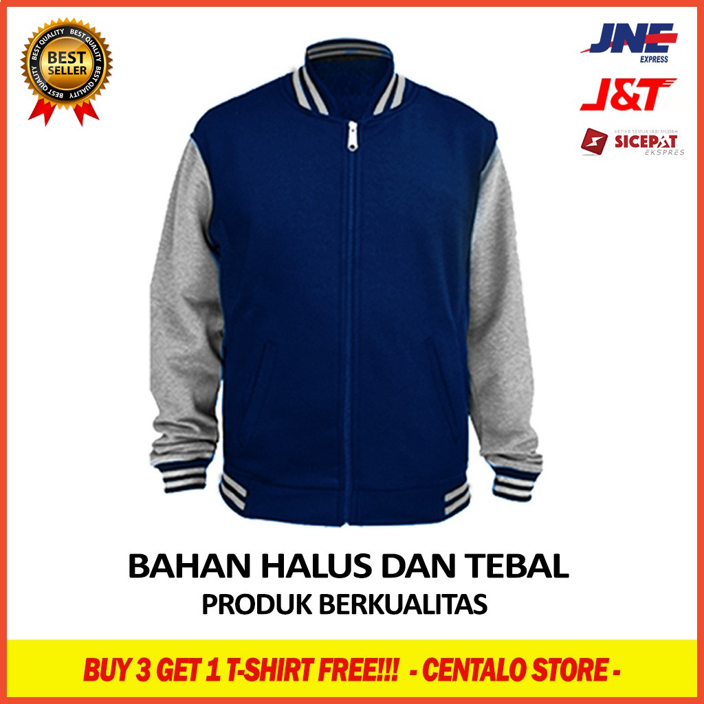 Jual JAKET COWOK BASEBALL RUNNING VARSITY POLOS KEKINIAN KEREN HOODIE ...