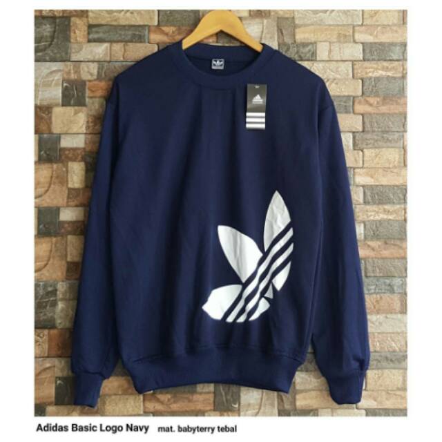 Jual Adidas basic logo navy | Shopee Indonesia