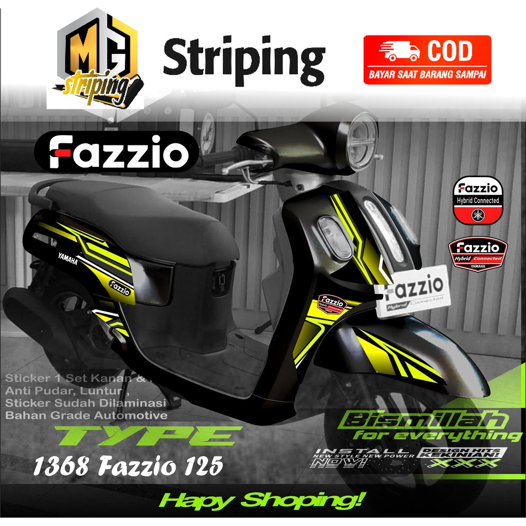 Jual 1368 Sticker Striping Motor YAMAHA FAZZIO 125 List Variasi Desain Keren Terbaru | Shopee ...