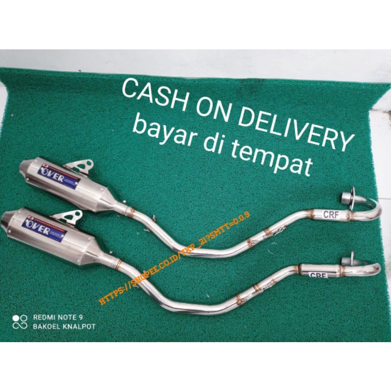 Jual knalpot OVER Japan KLX 150 D-TRACKER 150 CRF 150L / knalpot klx / knalpot CRF / knalpot ...