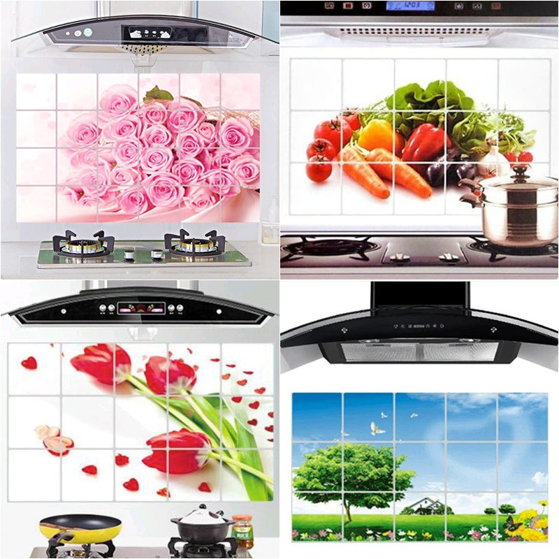 Jual 1 KG 26 Stiker Dapur / sticker dapur anti minyak | Shopee Indonesia