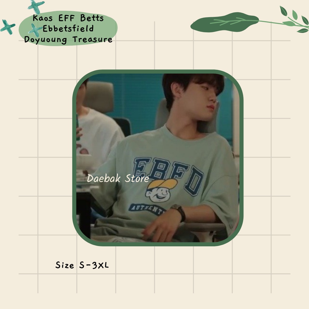 Jual Kaos Doyoung Treasure Ebbetsfield EBFD sablon | Shopee Indonesia