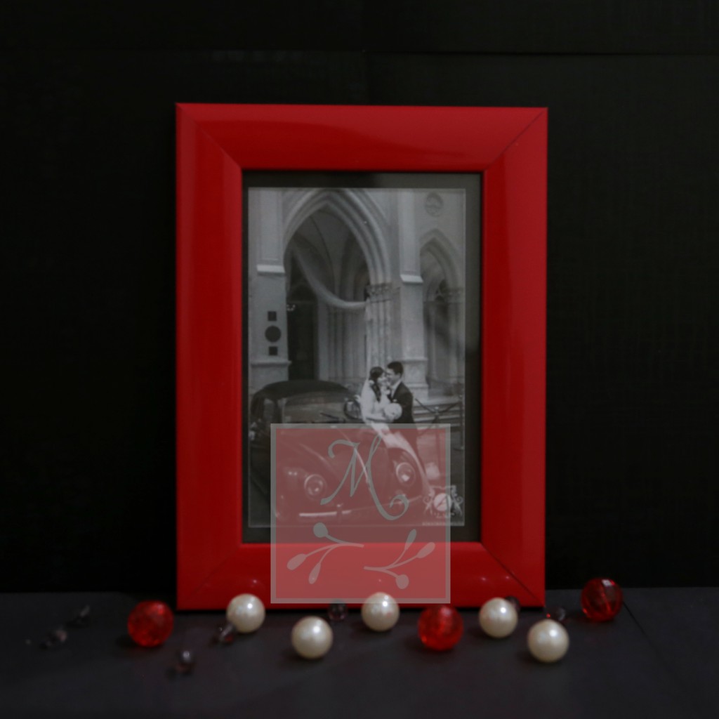 Jual Frame / Bingkai / Pigura foto 4R (10x15 cm) merah cerah | Shopee ...