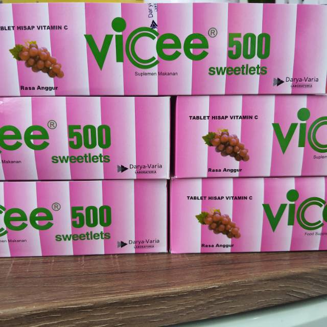 Jual Vicee 500 grape, kemasan 1 box isi 100 tab | Shopee Indonesia
