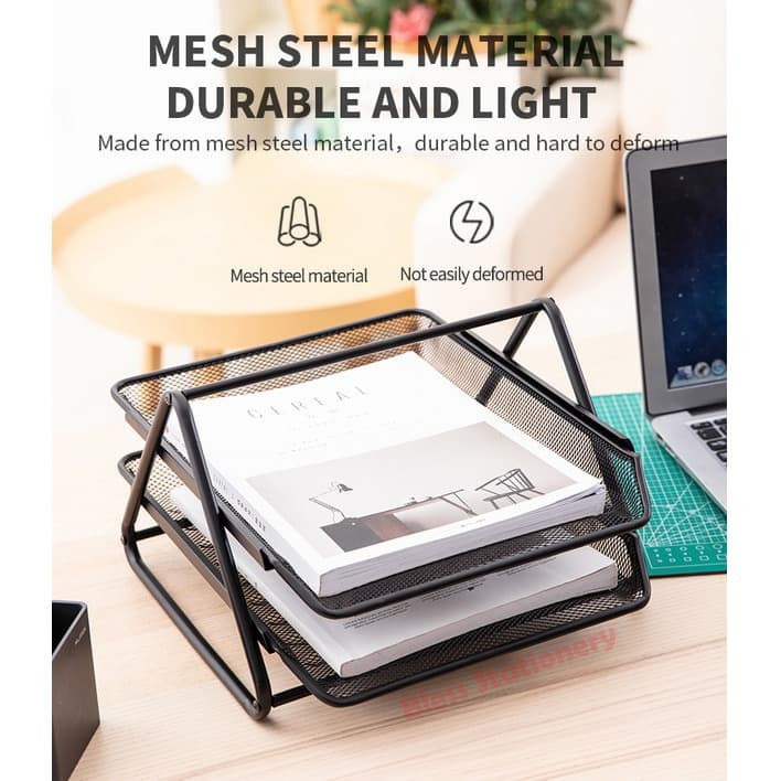 Jual Deli rak dokumen 2 susun rak file rak kertas letter tray file tray ...