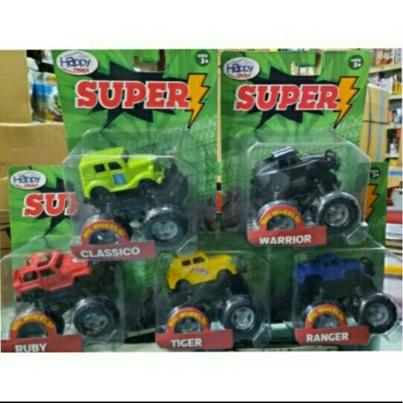 Jual Mainan anak diecast monster truk super happe truck super pulback ...
