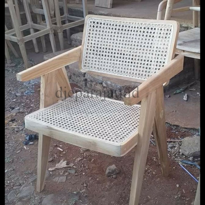 Jual Kursi Makan Rotan Cafe Restoran Kayu Jati MENTAH Modern Minimalis ...