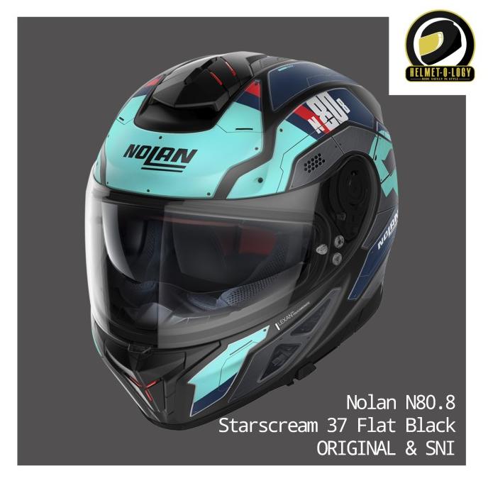 Jual Nolan N80.8 Starscream 37 Flat Black N80-8 N808 Helm Full Face ...