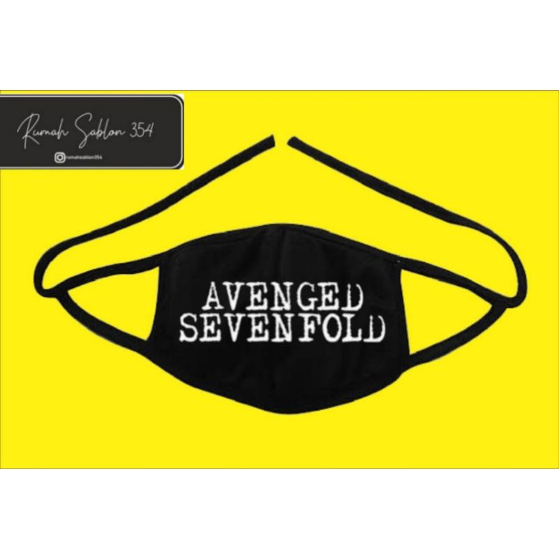 Jual Masker AVENGED SEVENFOLD Kain A7X tulisan logo band / earloop ...