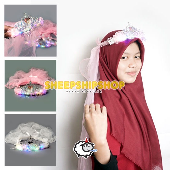 Jual BANDO LED ( LAMPU ) / CROWN LED SLAYER Pernikahan Tunangan Happy ...