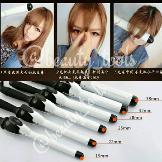 Jual TONGS CURLING IRON 28mm 32mm 38mm/ CATOKAN RAMBUT CURLY CATOK KERITING IKAL TONGKAT ...