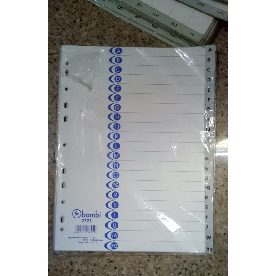 Jual divider plastik A4 A-Z BAMBI 2721 | Shopee Indonesia