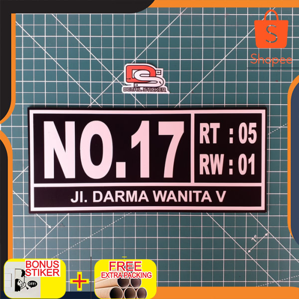 Jual nomor rumah sticker nomor rumah akrilik - Stiker saja Elegan ...