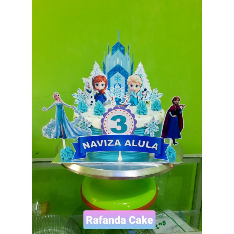 Jual Topper kue ulang tahun toper ultah Frozen elsa ana custom nama ...