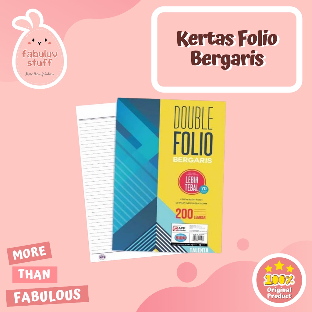 Jual ATK ~ ( ECER ) Kertas Double Folio Bergaris / Kertas Polio Garis ...