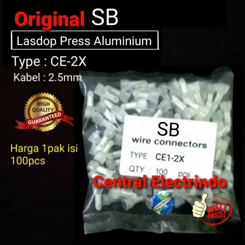 Jual Lasdop Press CE1-2X (2.5mm) Transparan SB Aluminium 100pcs per ...