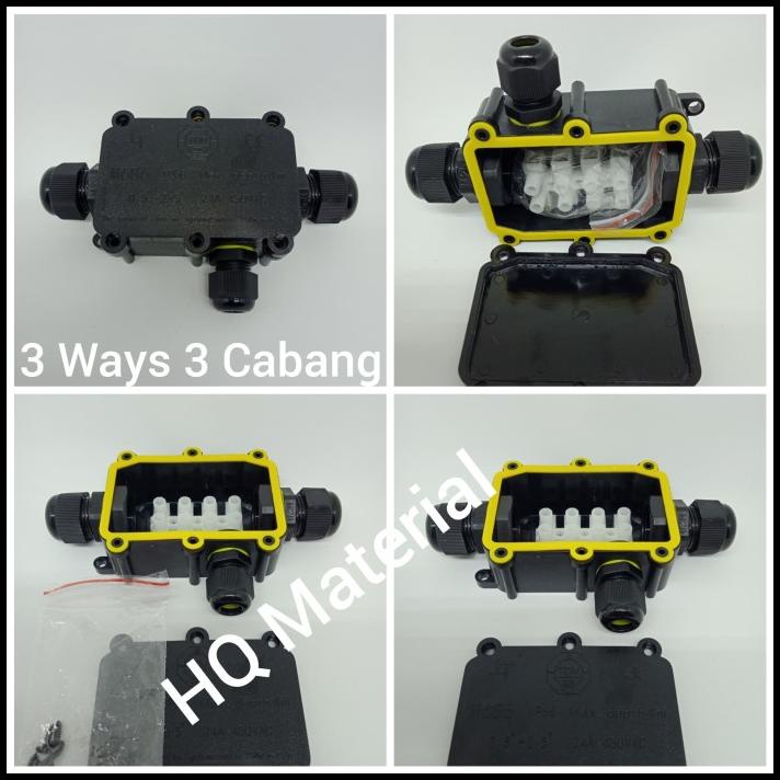 Jual Junction Box Connector IP68 konektor Sambungan Kabel Waterproof 3 ...