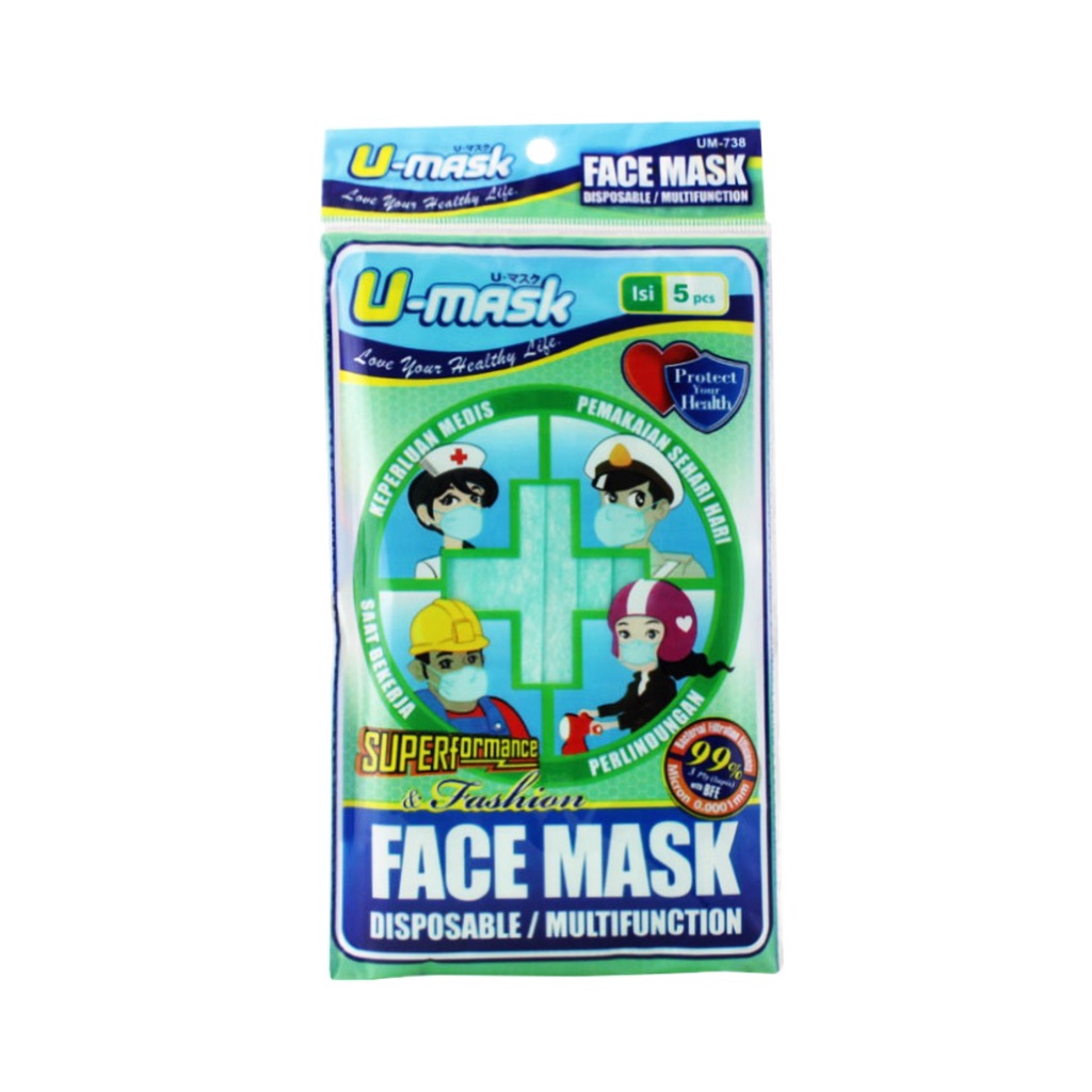 Jual U Mask Masker Hijau Sachet | Shopee Indonesia