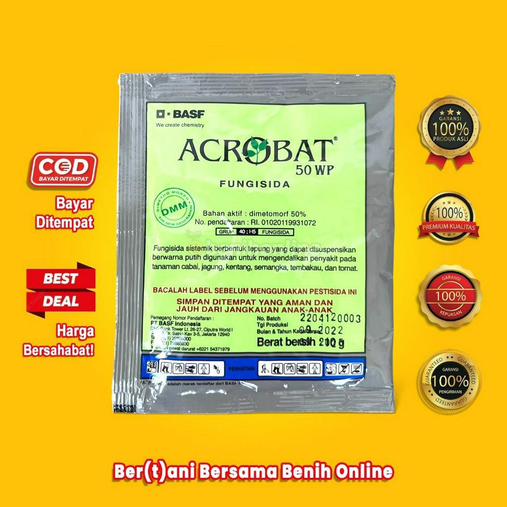 Jual FUNGISIDA - ACROBAT 50 WP - 10 GRAM - BASF dimetomorf phytophthora infestans busuk daun ...