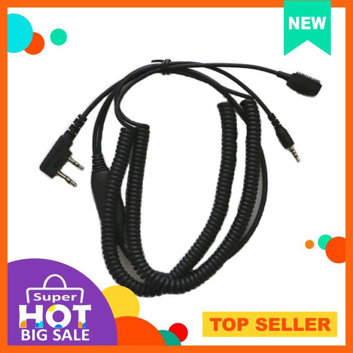 Jual HEADSET PTT KABEL AUDIO INTERCOM VIMOTO KE HT BAOFENG | Shopee ...