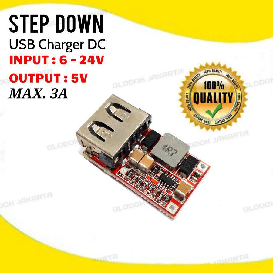 Jual DC Step Down USB 6V 24V ke 5V 3A Modul Converter | Shopee Indonesia