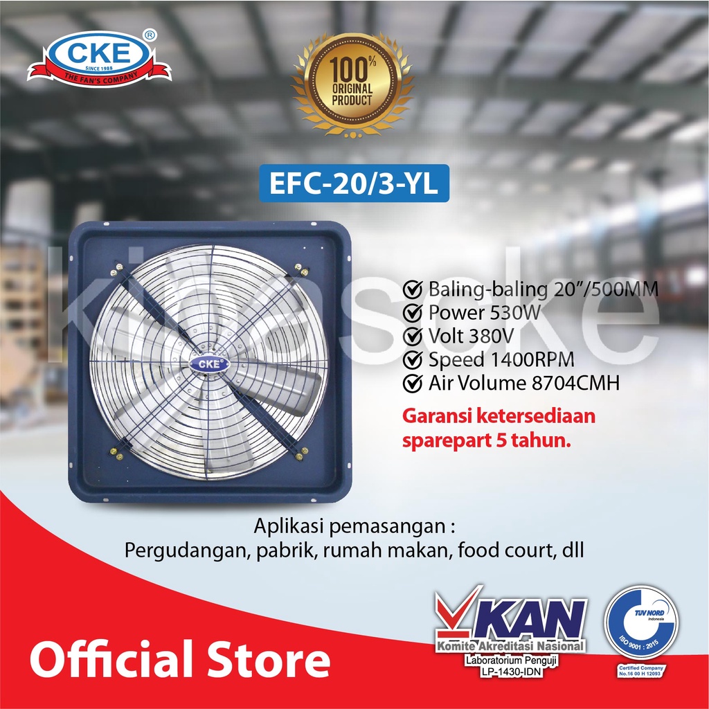 Jual Exhaust Fan Cooling Fan 20 Inch 380V INDUSTRI Exhaust Dinding ...