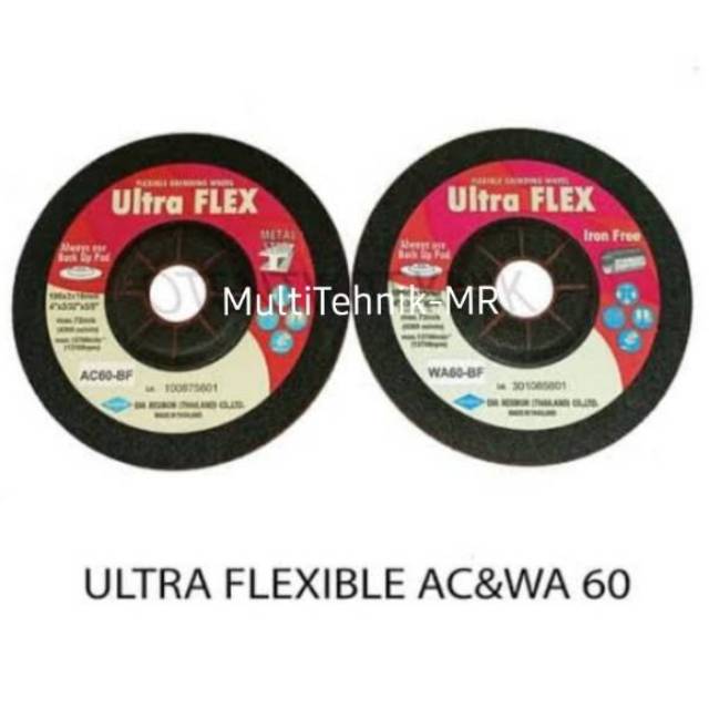 Jual Batu Gerinda Flexible "ULTRAFLEX" 4" (AC 60 & WA 60) ORIGINAL ...