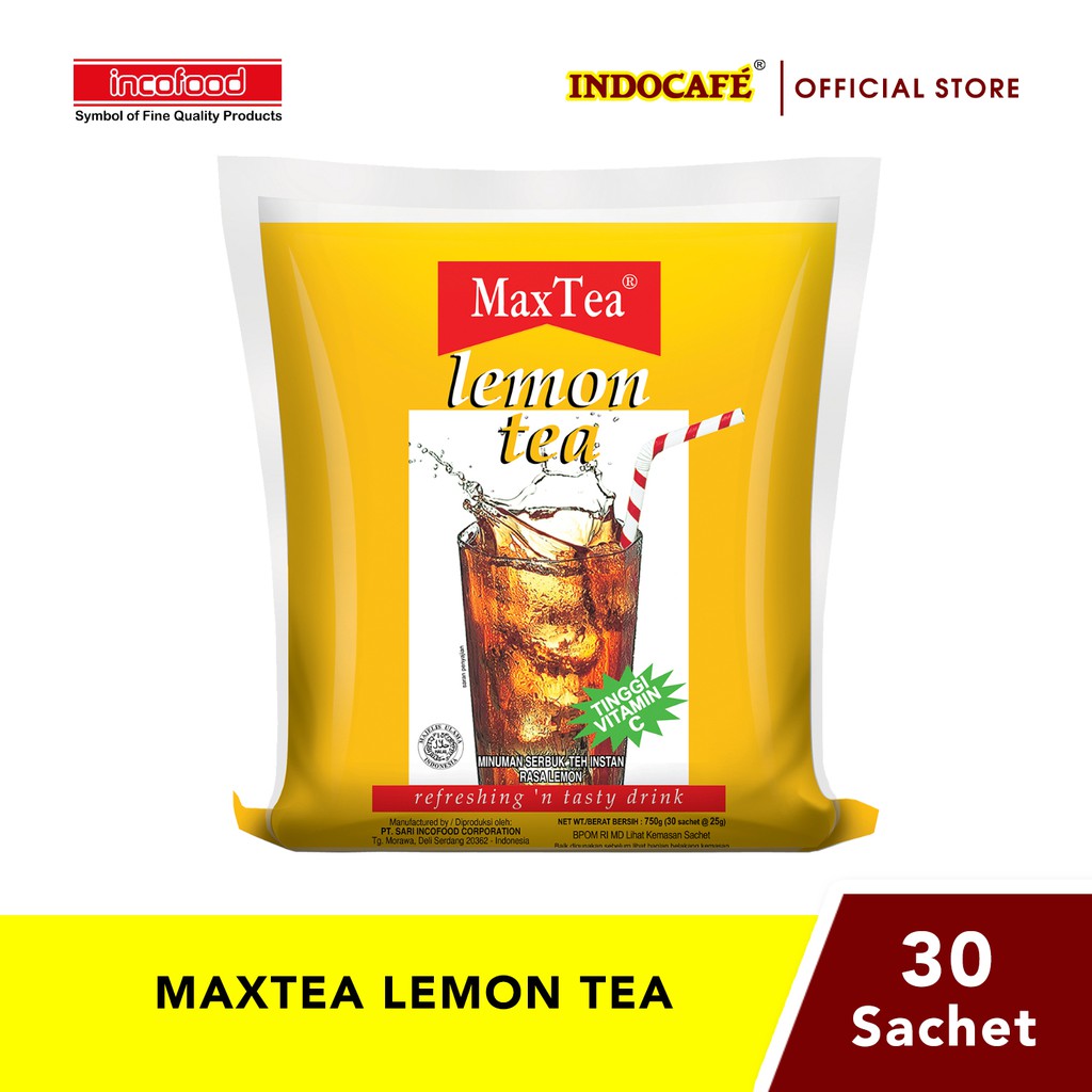 Jual MaxTea Lemon Tea (30 sachet) | Shopee Indonesia