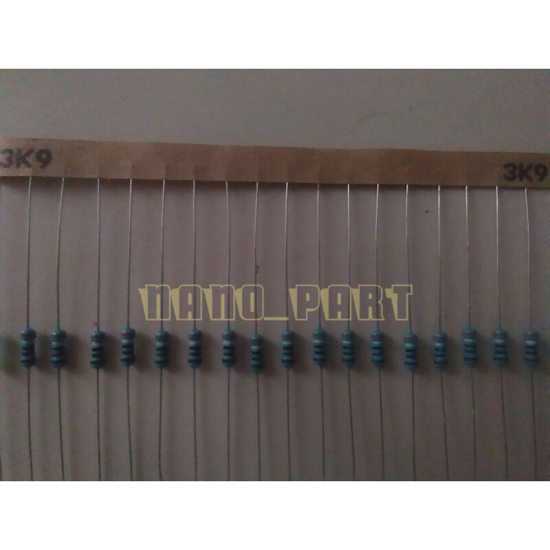 Jual 10pcs resistor 1/4 watt 2k2 2k4 2k7 3k 3k3 3k6 3k9 4k3 4k7 metal ...
