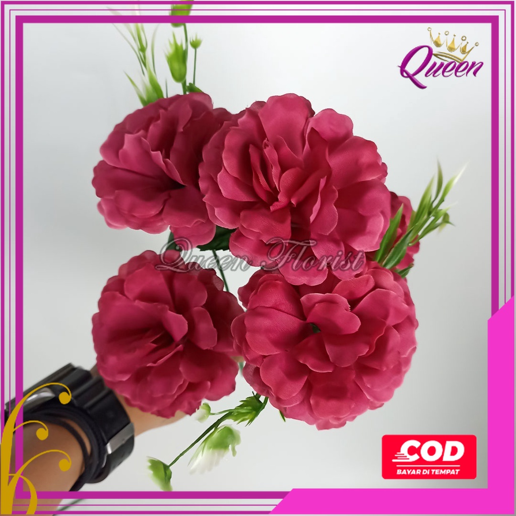 Jual Bunga Anyelir Carnation Tipe SJ Cabang 5 Artificial Buatan Home ...