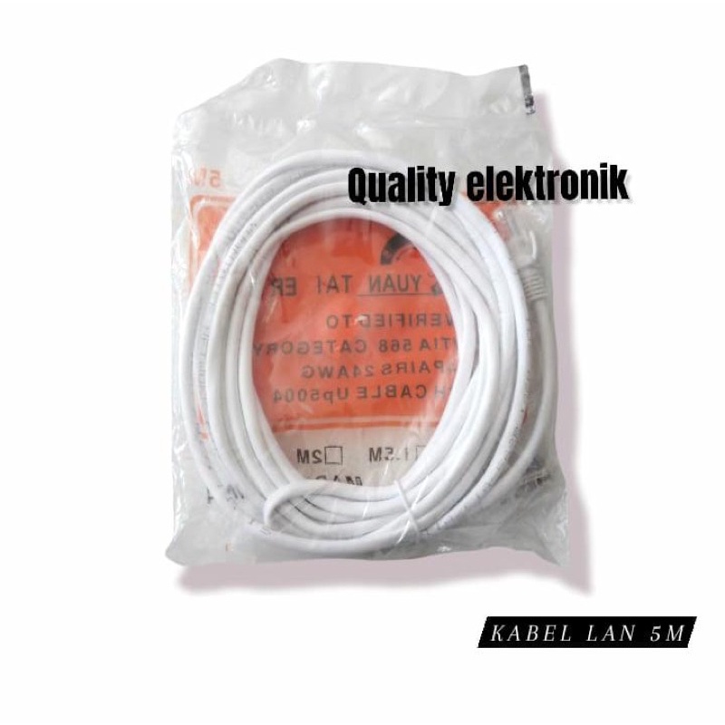 Jual KABEL LAN RJ45 3 METER, 5 METER, 10 METER, 20 METER 25 METER KABEL ...