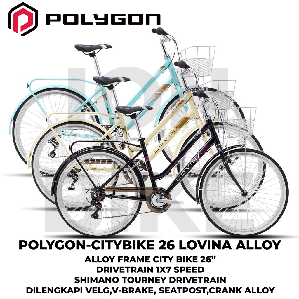 Jual Sepeda City Bike 26 Inch Polygon Lovina Frame Alloy Ringan Terbaru ...