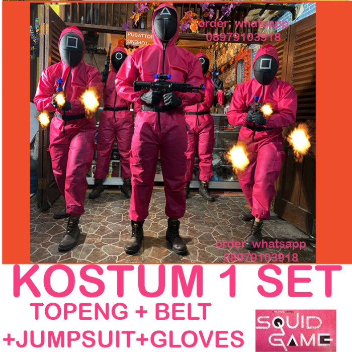Jual Topeng Squid Game Komplit Kostum Set | Shopee Indonesia