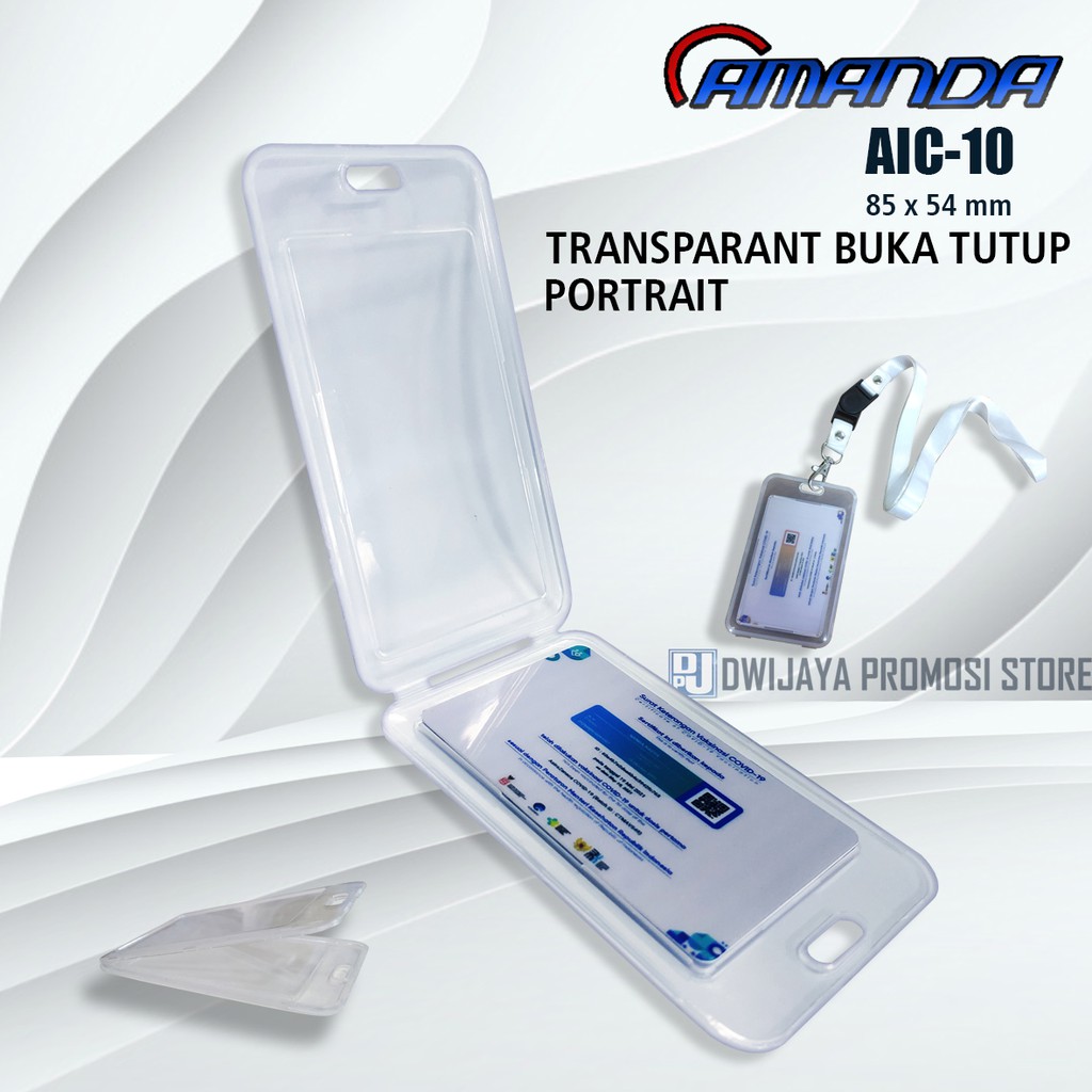 Jual Tempat ID Card Holder Transparant Buka Tutup Amanda AIC - 10 ...
