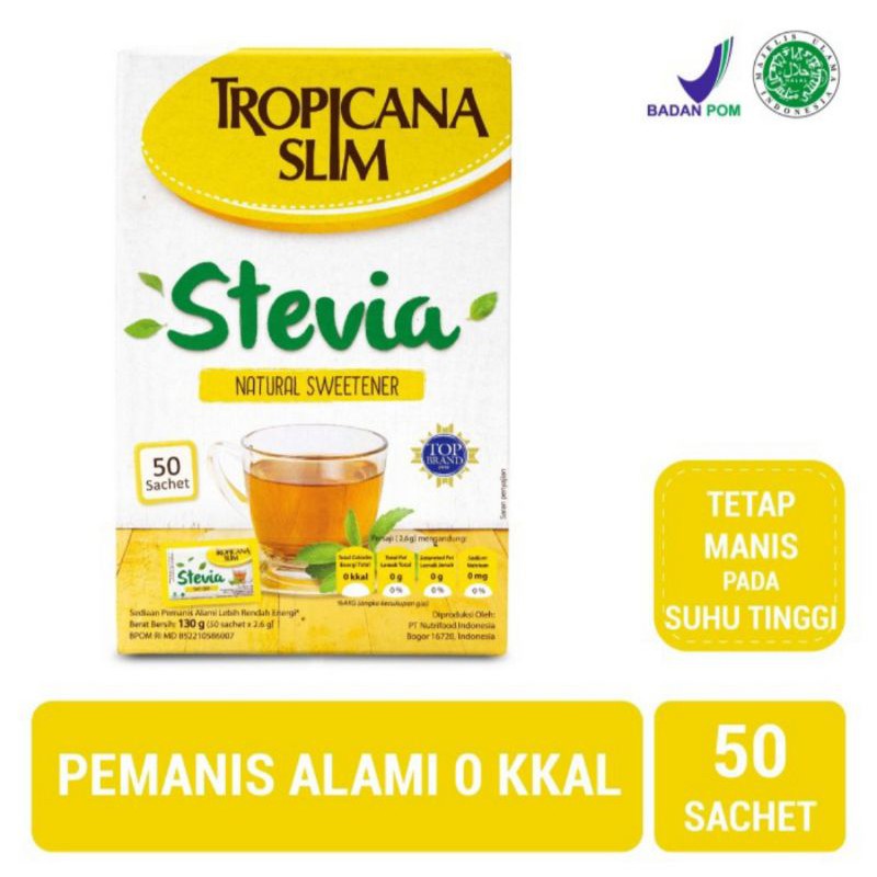 Jual Tropicana Slim Stevia Natural Sweetener 50's | Shopee Indonesia