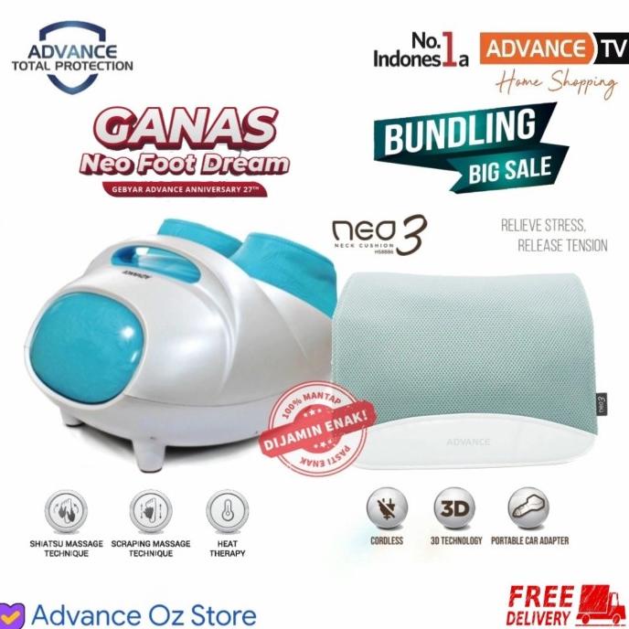 Jual ALAT PIJAT KAKI ADVANCE NEO FOOT DREAM 4D + NEO NECK CUSHION 3 ...