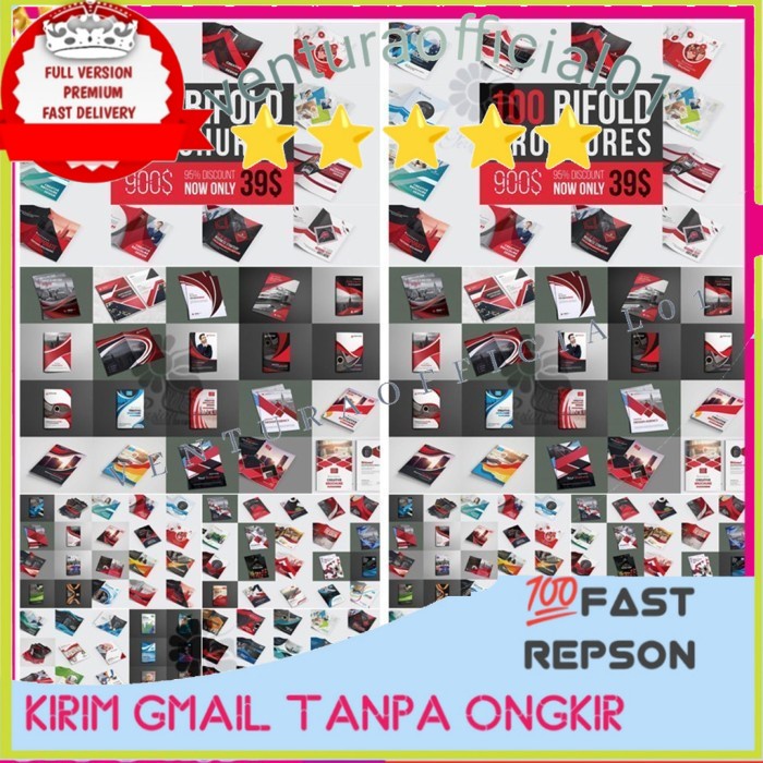 Jual Garansi Template 100 Bifold Desain Brosur Photoshop AI indesign ...