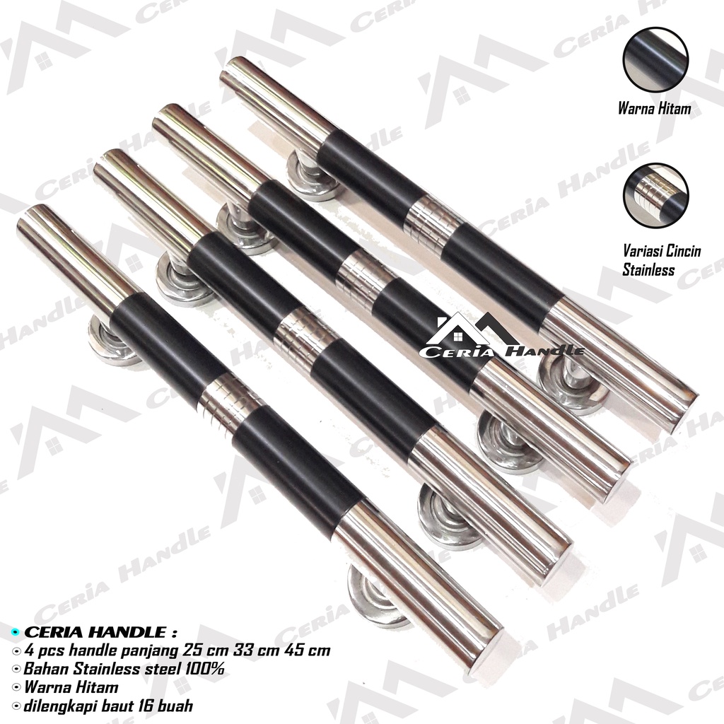 Jual 4 gagang handle pintu minimalis - dua 2 set gagang tarikan pintu ...