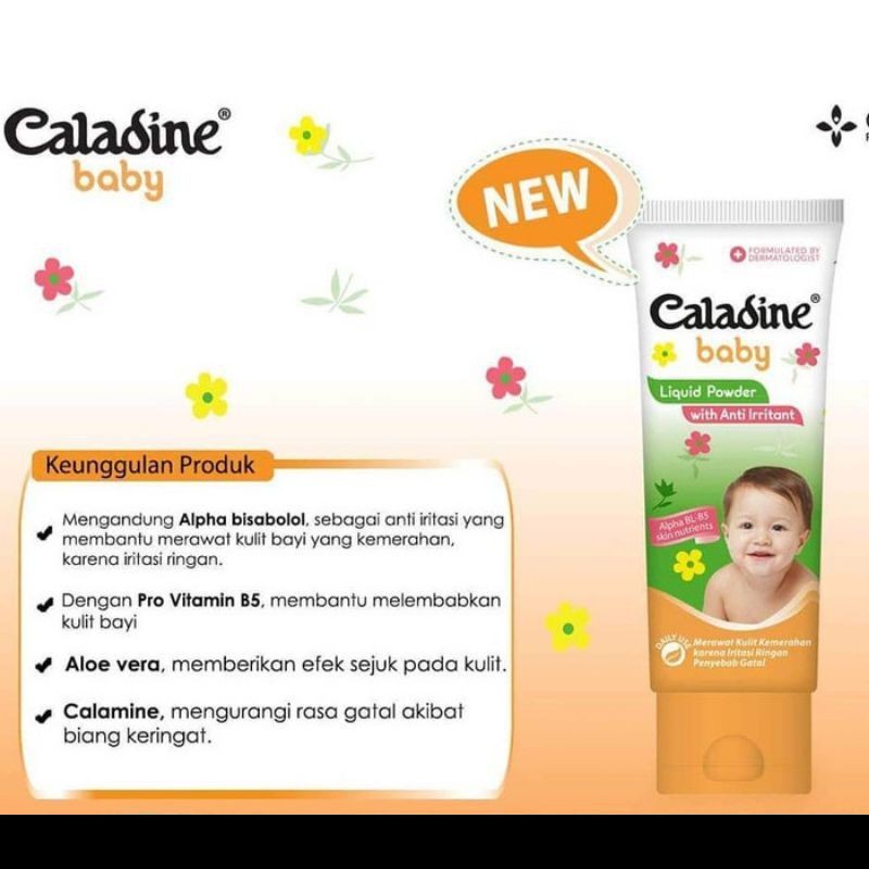Jual bedak CALADINE BABY LIQUID POWDER WITH ANTI IRRITANT 100GR ...