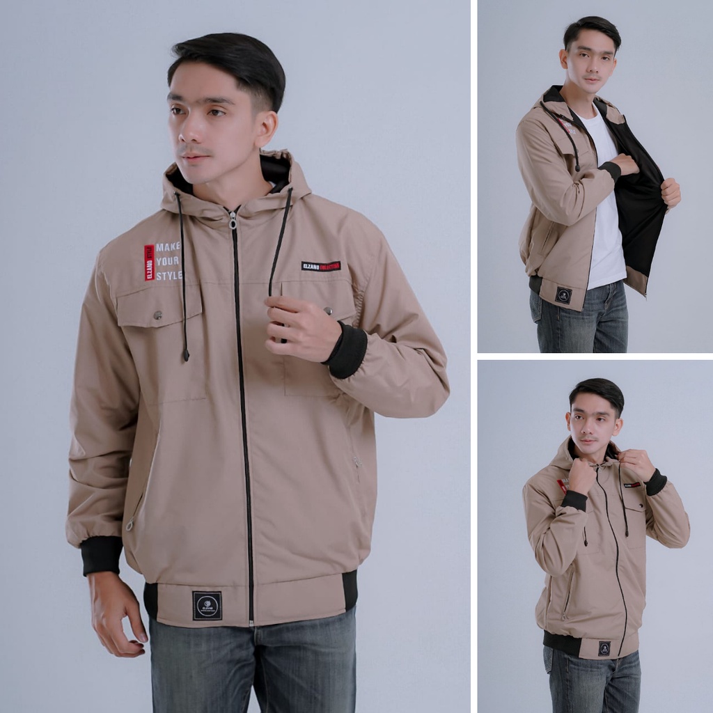 Jual Jaket pria IKC 002 distro cbr six Bandung hoodie dua sisi bolak balik keren grosir pakaian ...