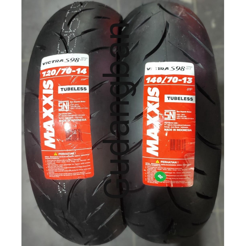 Jual ( PAKET 2 BAN - R14 & R13 ) 120 70 14 & 140 70 13 VICTRA MAXXIS ST ...