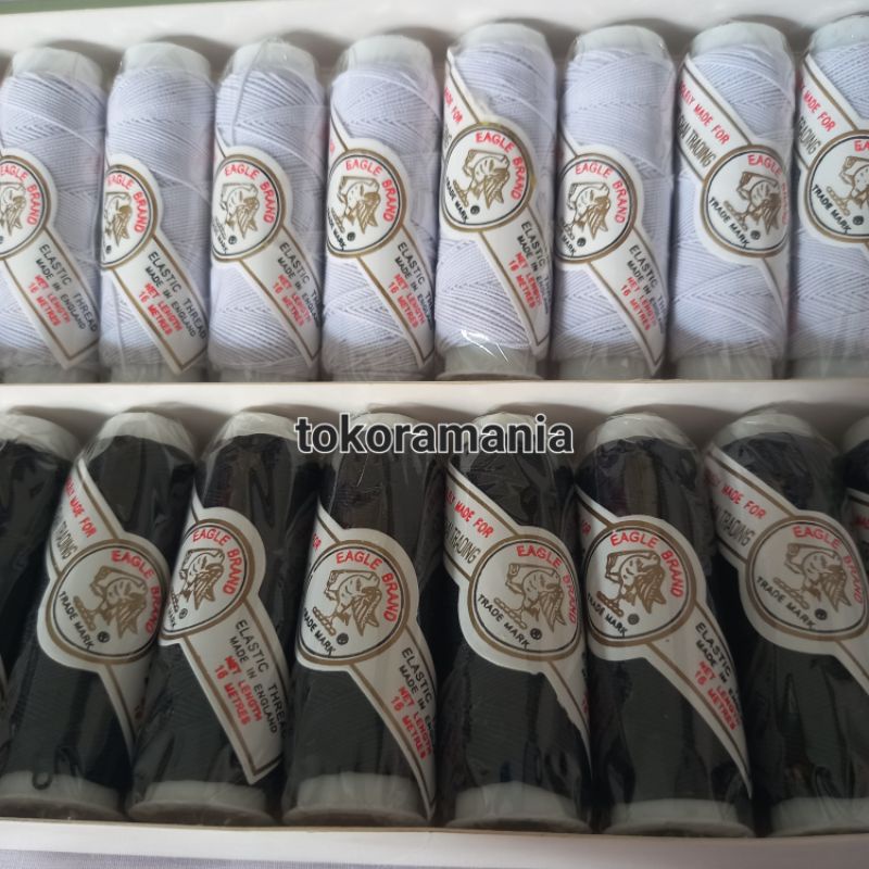 Jual Benang Jahit Karet Hitam Putih | Shopee Indonesia