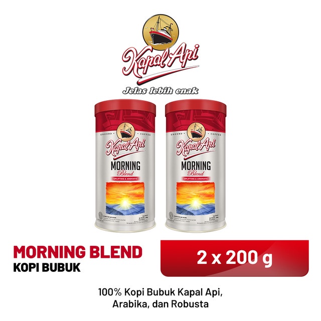 Jual KAPAL API Morning Blend - Bubuk Kopi 2 x 200 gr | Shopee Indonesia