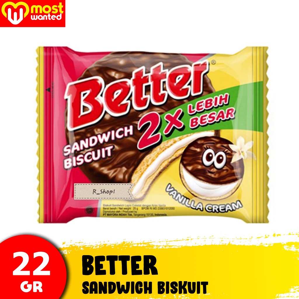 Jual Better Sandwich Coklat Wafer Enak Kukis Biskuit | Shopee Indonesia